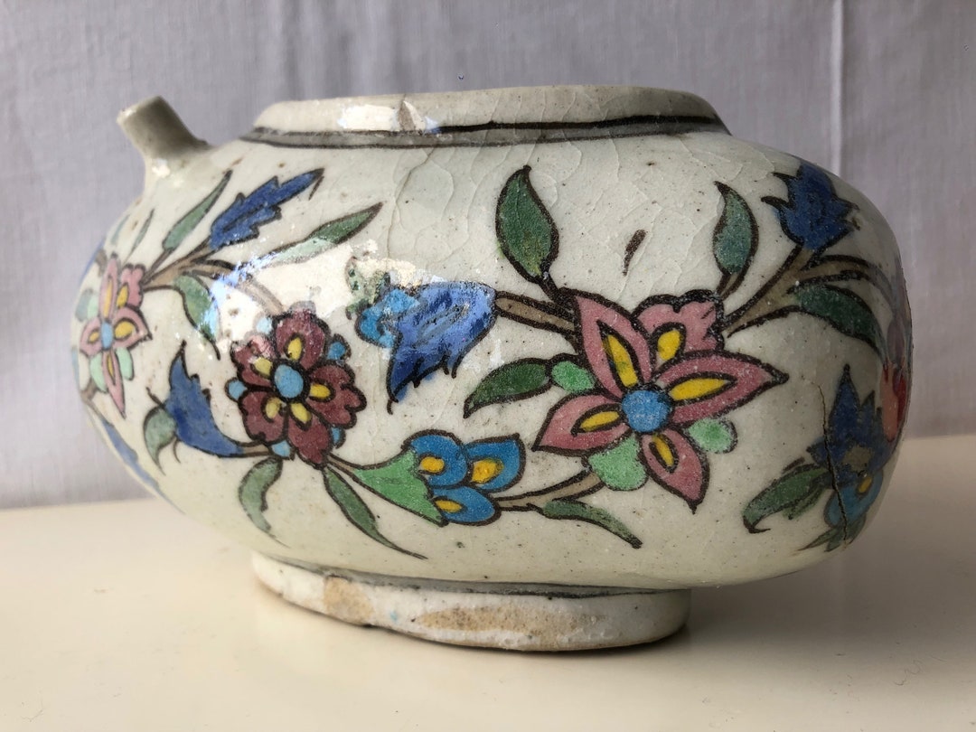 Antique Asian Raku Vase - Etsy