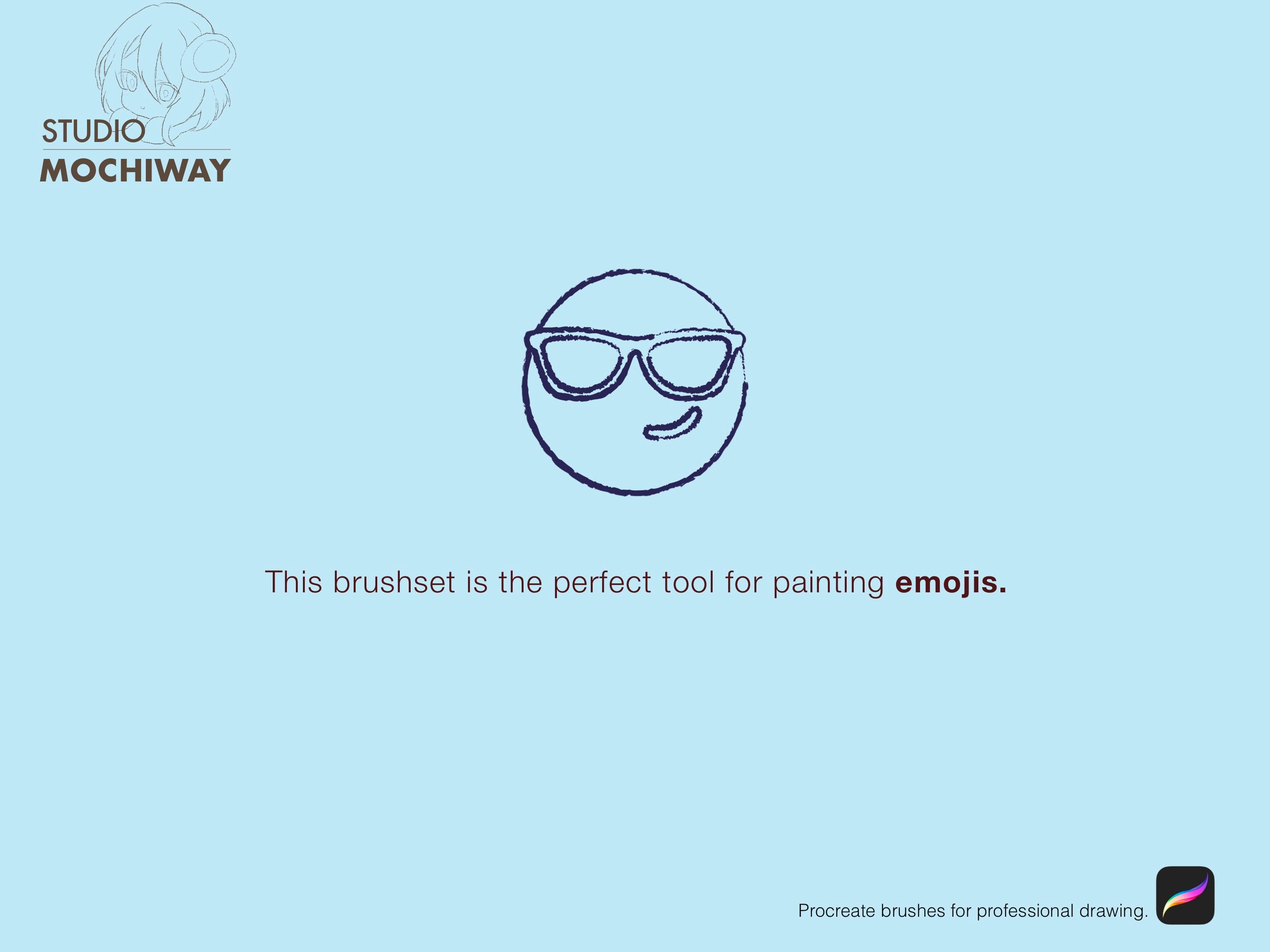 Doodle Emoji - 15 Procreate Brushes, Emoticons Smiley Face Emojis ...