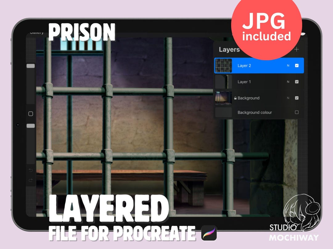 Medieval Prison - Procreate File With Layers, RPG Dungeon Metal Bars ...