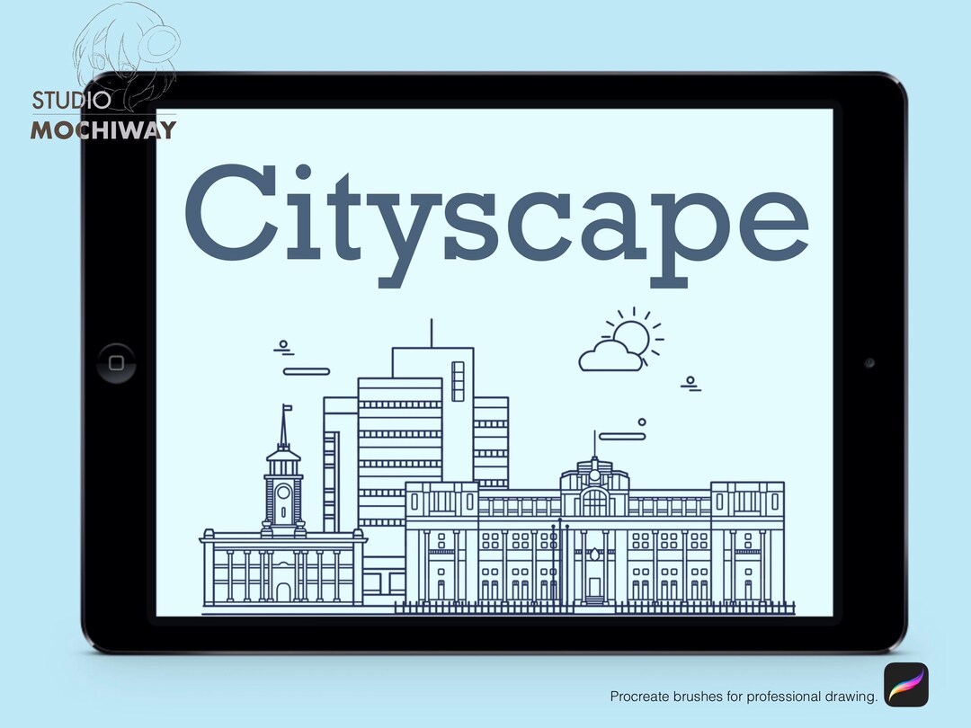 Cityscape - 16 Procreate Brushes, Architecture Landscape City Outline ...