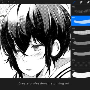 Shadow - 11 Procreate Brushes, Manga Anime Comic Toolkit, Shadowing ...