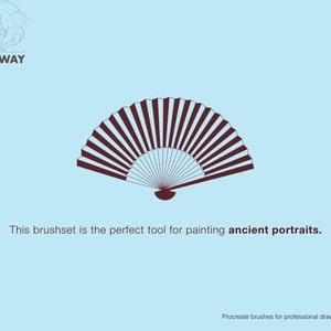 Oriental Fan - 17 Procreate Brushes, Foldable Scholar Hand Paper Art ...