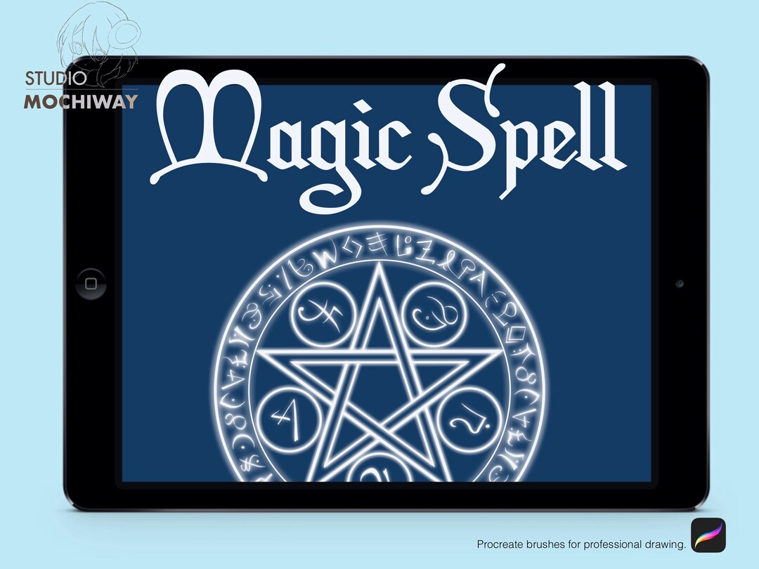 Magic Spell - 12 Procreate Brushes, Digital Art Anime Painting, Emblem ...