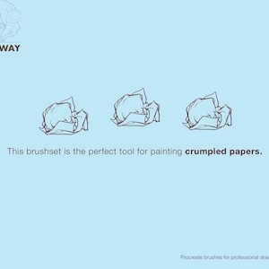 Crumpled Paper - 9 Procreate Brushes, Cute Doodle Hand-drawn ...