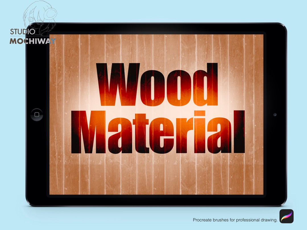 Wood Material - 11 Procreate Brushes, Texture Effects Wooden Floor ...