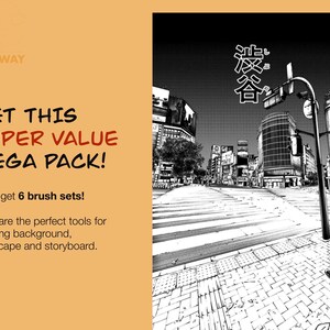 Storyboard Panels - 113 Procreate Brushes, Manga Ambience, Onomatopoeia ...