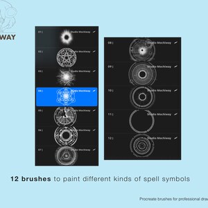 Magic Spell - 12 Procreate Brushes, Digital Art Anime Painting, Emblem ...