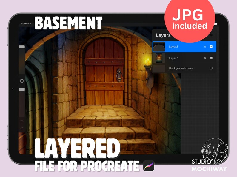Medieval Basement - Procreate File With Layers, Game Setting Background ...