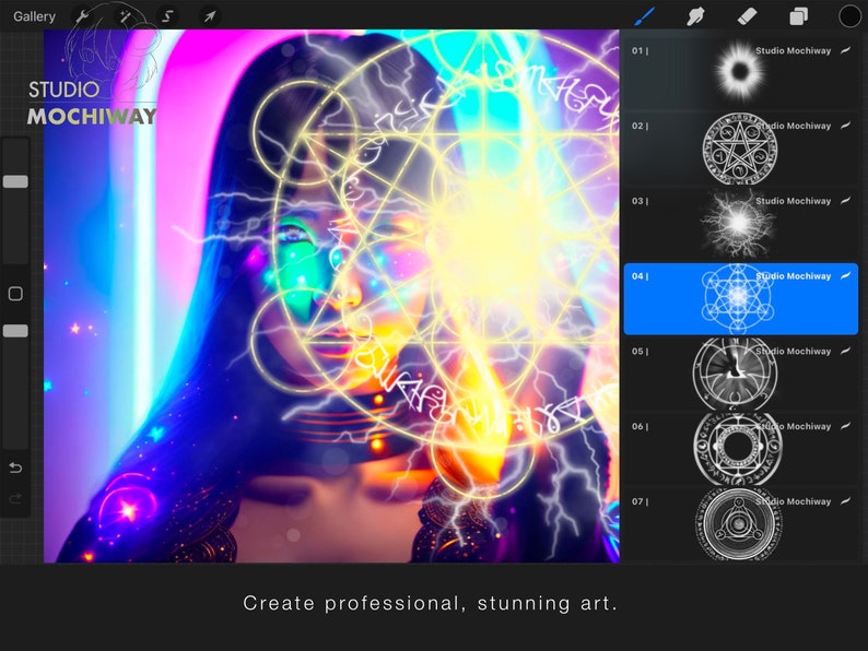 Magic Spell - 12 Procreate Brushes, Digital Art Anime Painting, Emblem ...