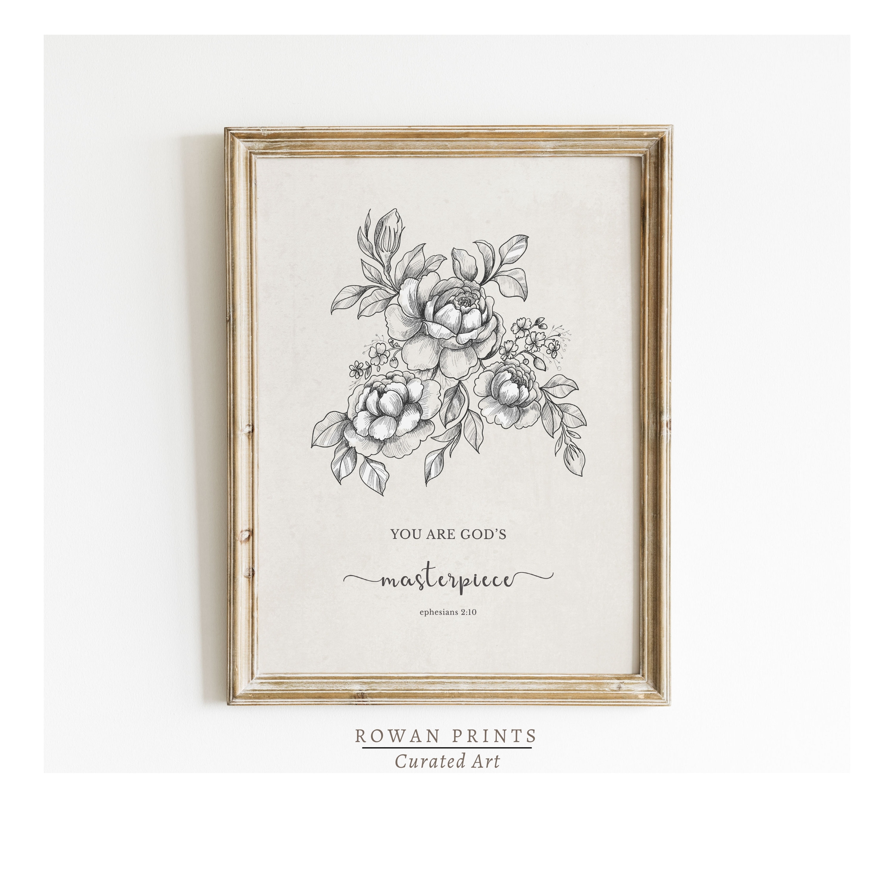 God's Masterpiece Scripture Wall Art Farmhouse Bible Verse Print ...