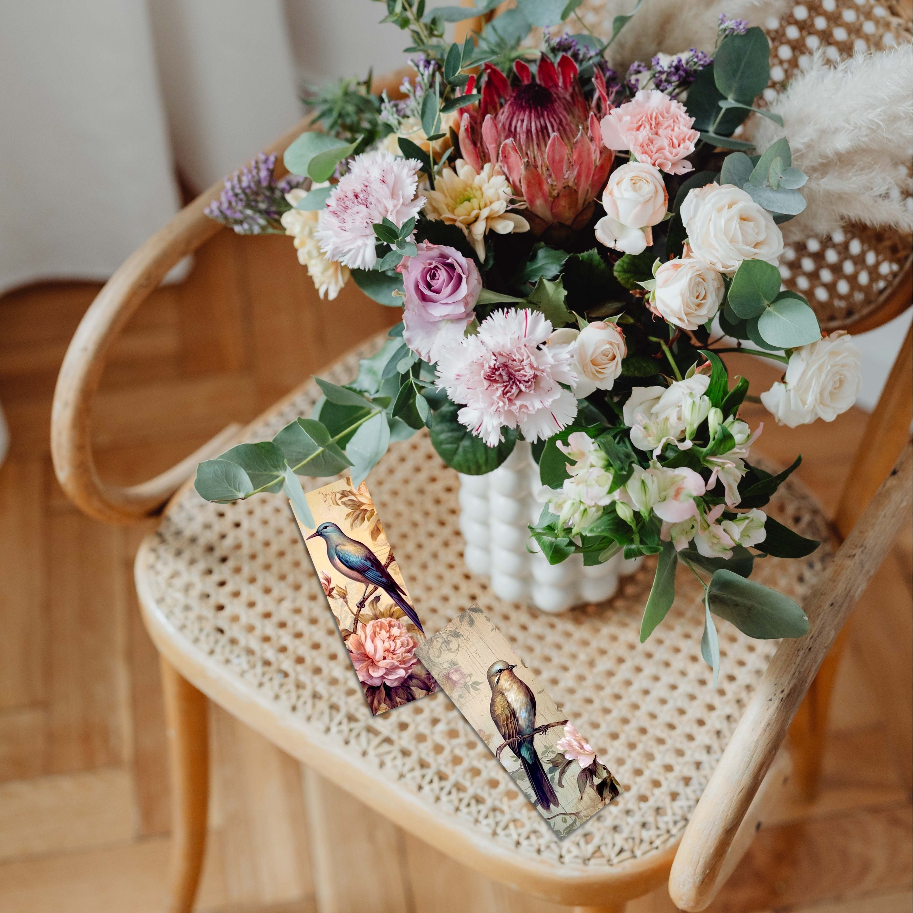 Vintage Birds Printable Set of 4 Bookmarks, Gift for Reader, Bird Lover ...