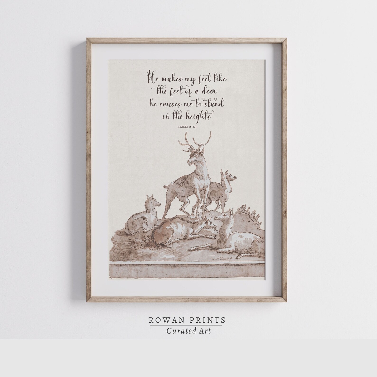 Feet of A Deer Scripture Wall Art Farmhouse Bible Verse Print Christian ...