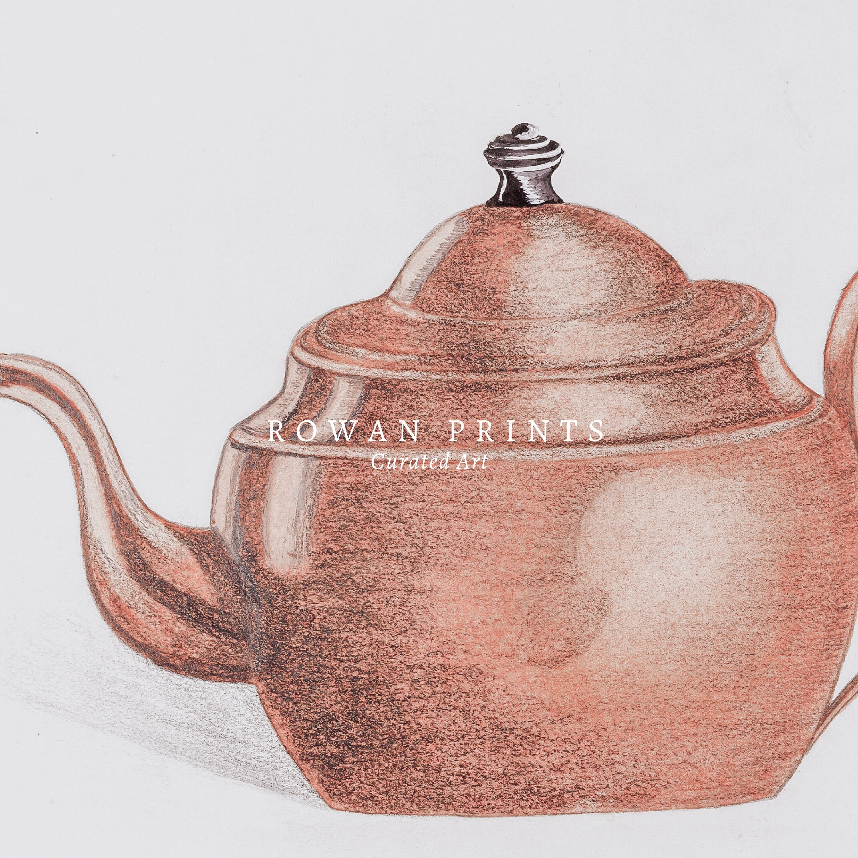 Vintage Farmhouse Kitchen Wall Art | Teapot Print Antique | Copper ...