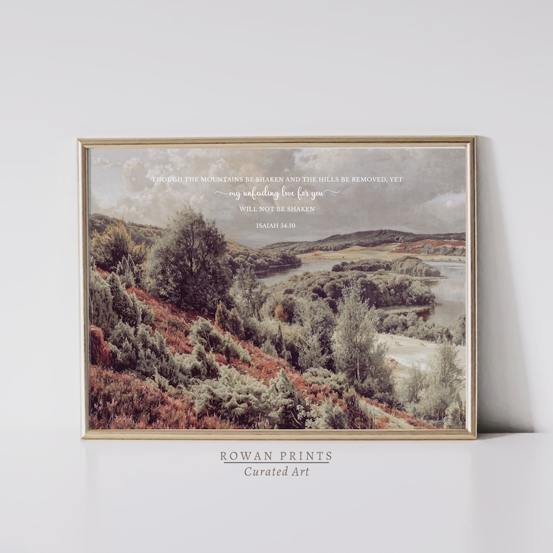 Vintage Scripture Wall Art Bible Quote Print Christian - Etsy