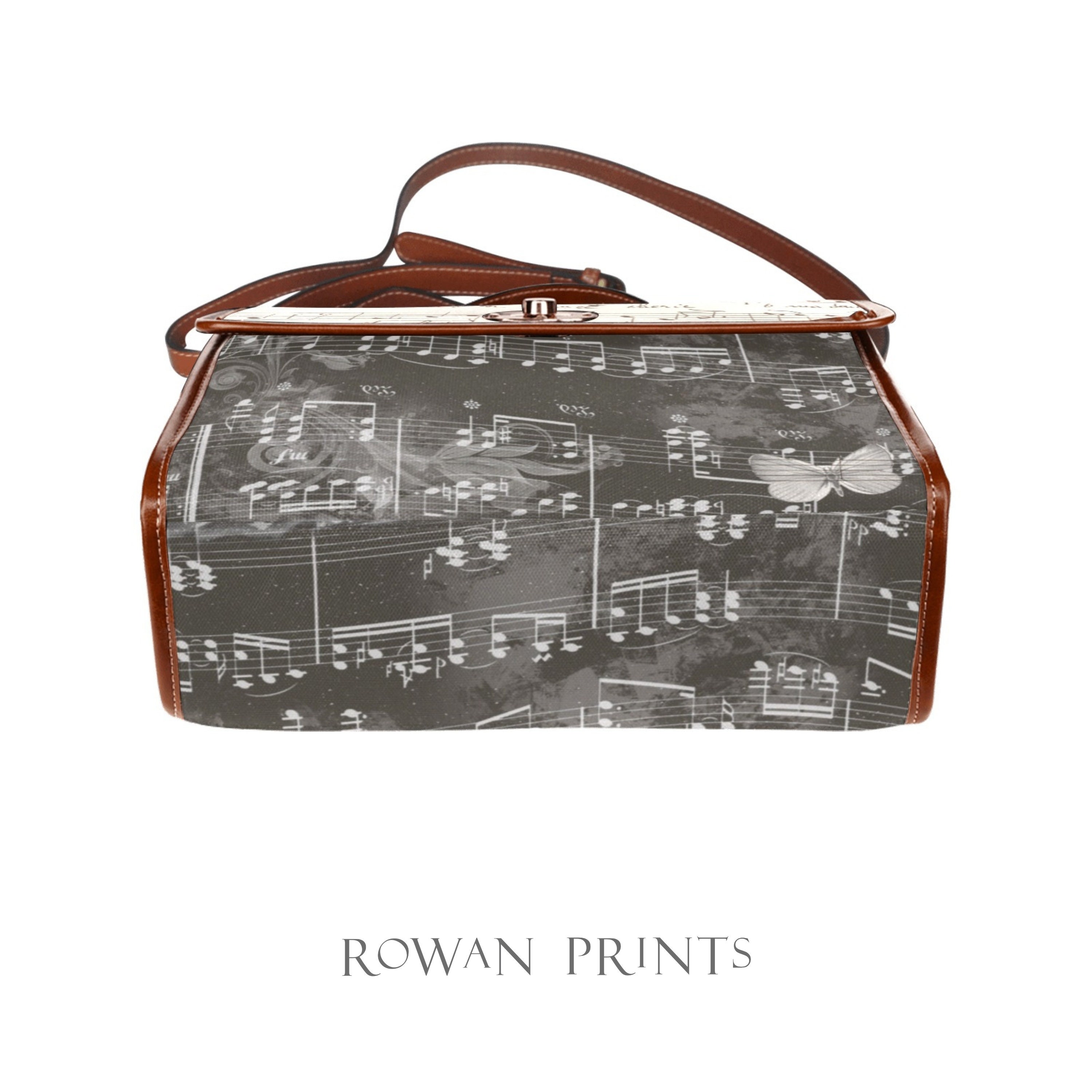 Vintage Musical Notes Retro Satchel Handbag Purse, Cottagecore Bag ...