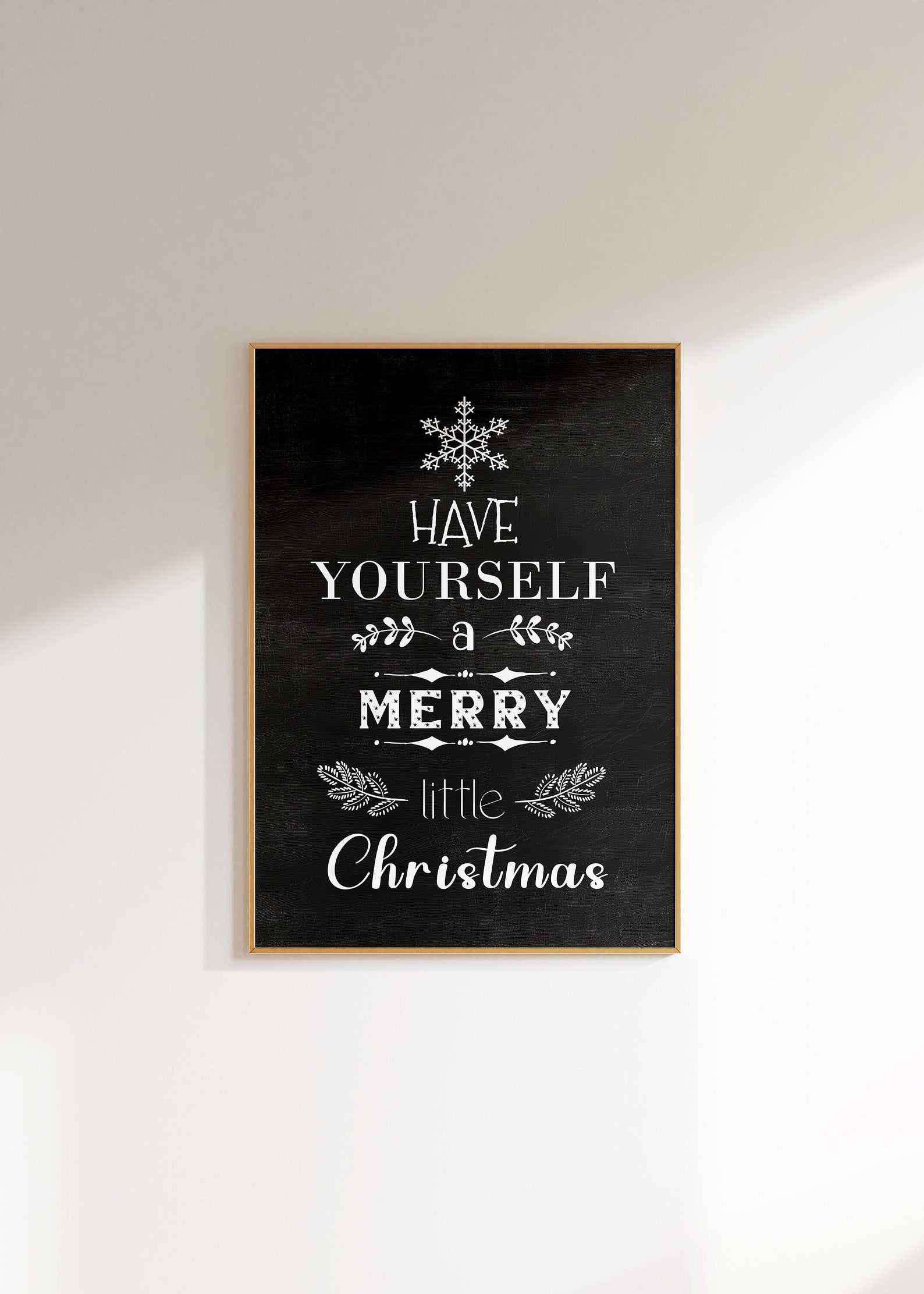 Merry Christmas Chalkboard Print, Scandi Print, Winter Home Decor, Gift ...