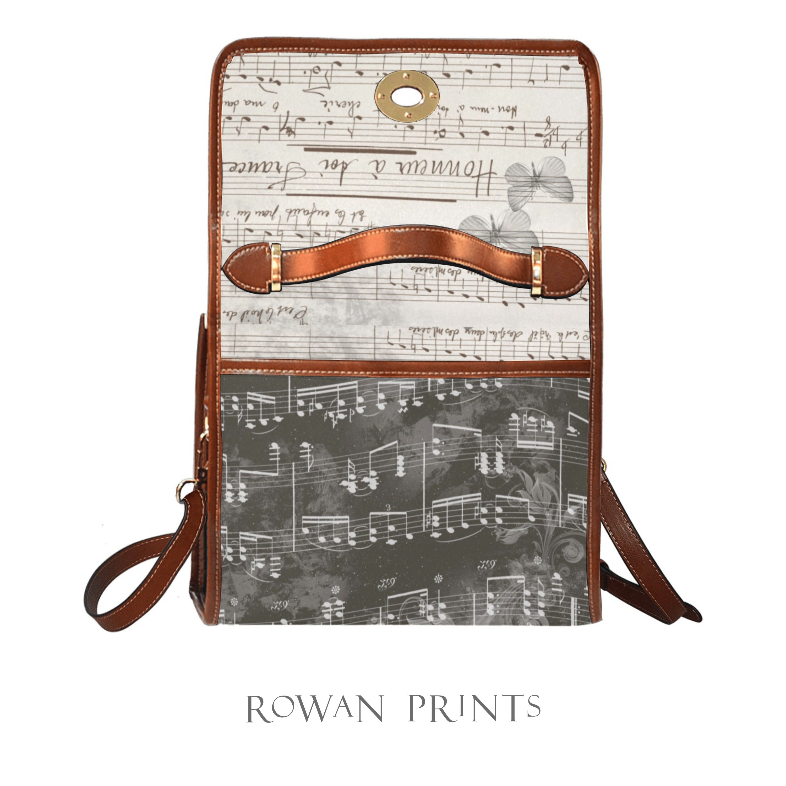 Vintage Musical Notes Retro Satchel Handbag Purse, Cottagecore Bag ...