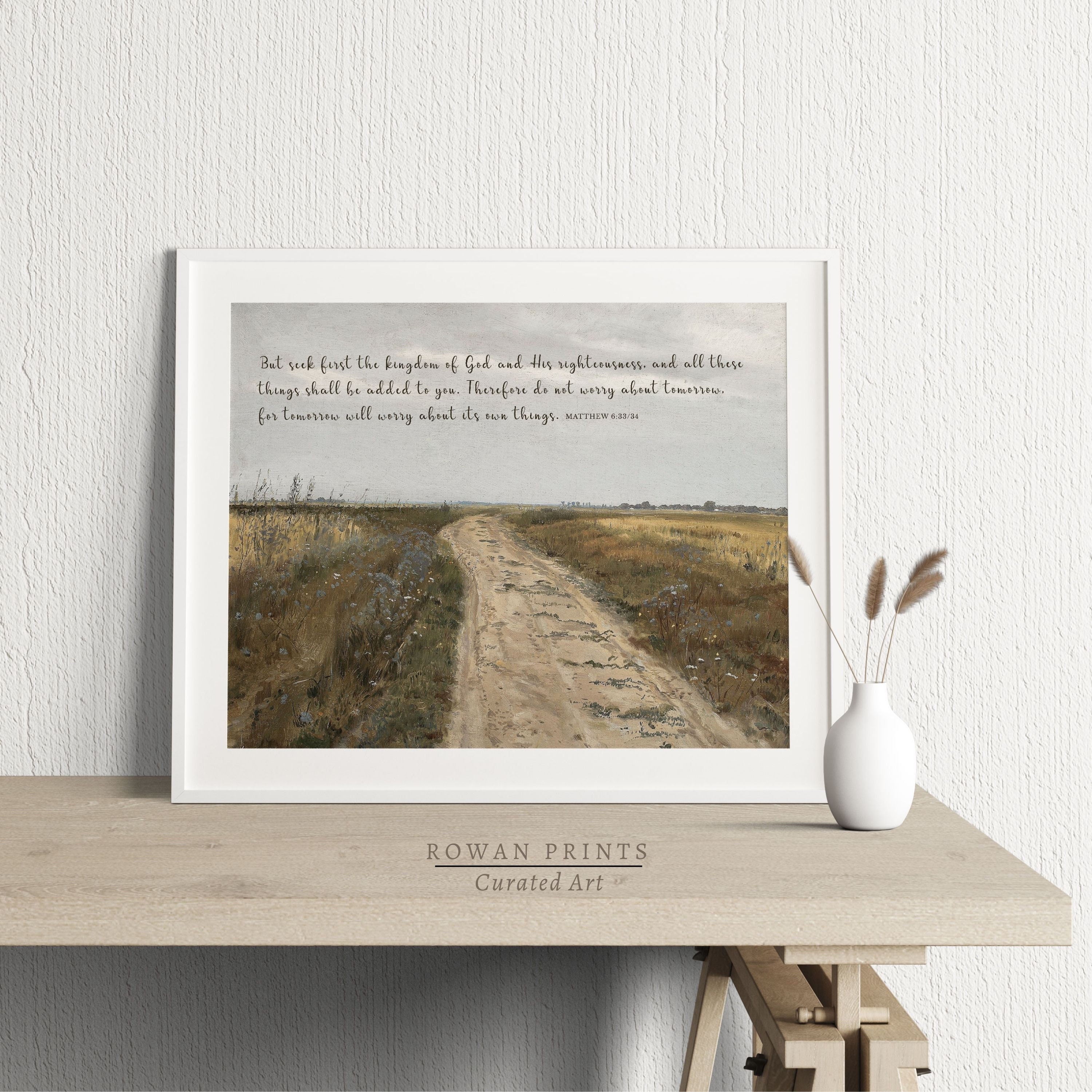 Seek God Vintage Scripture Wall Art Bible Verse Print - Etsy