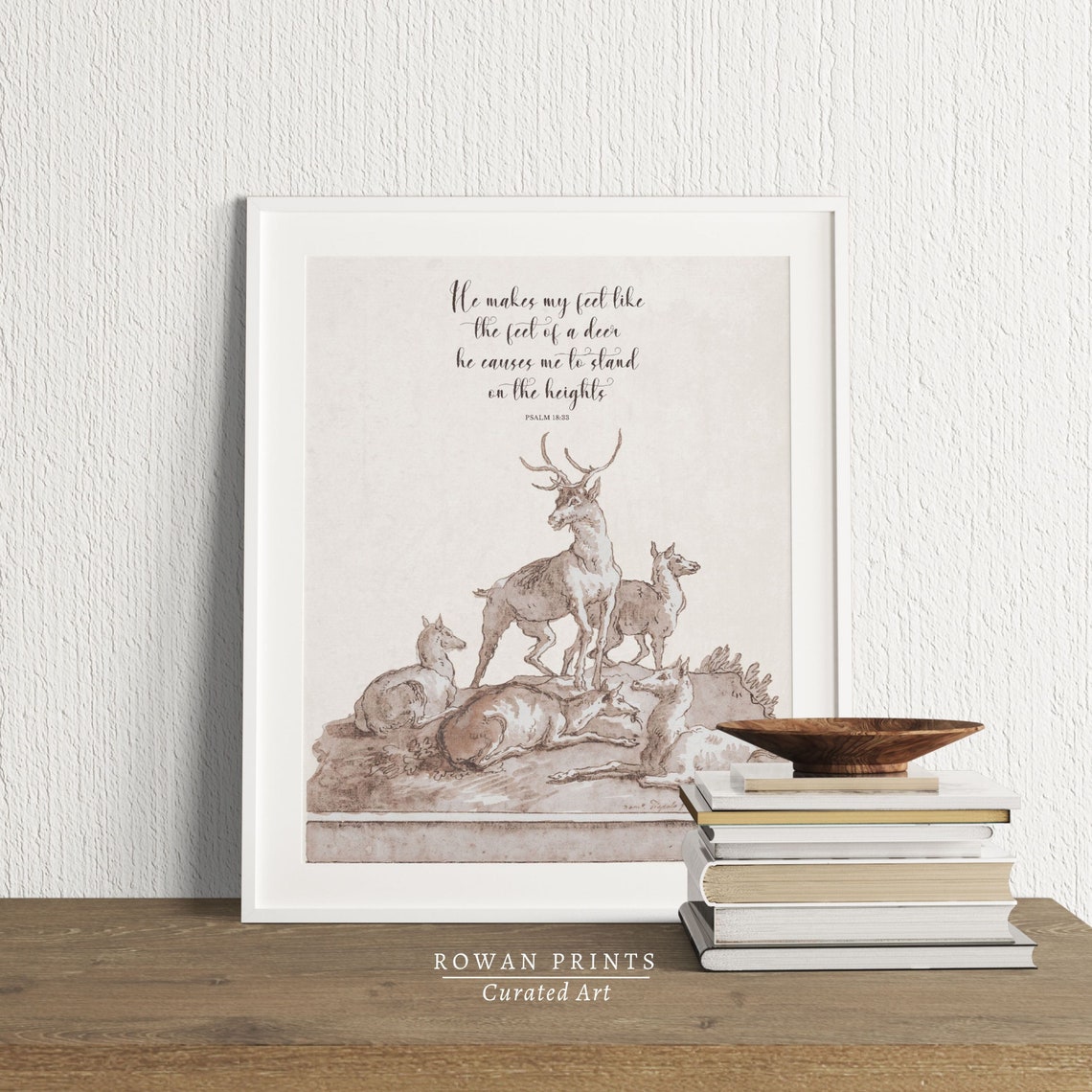 Feet of A Deer Scripture Wall Art Farmhouse Bible Verse Print Christian ...