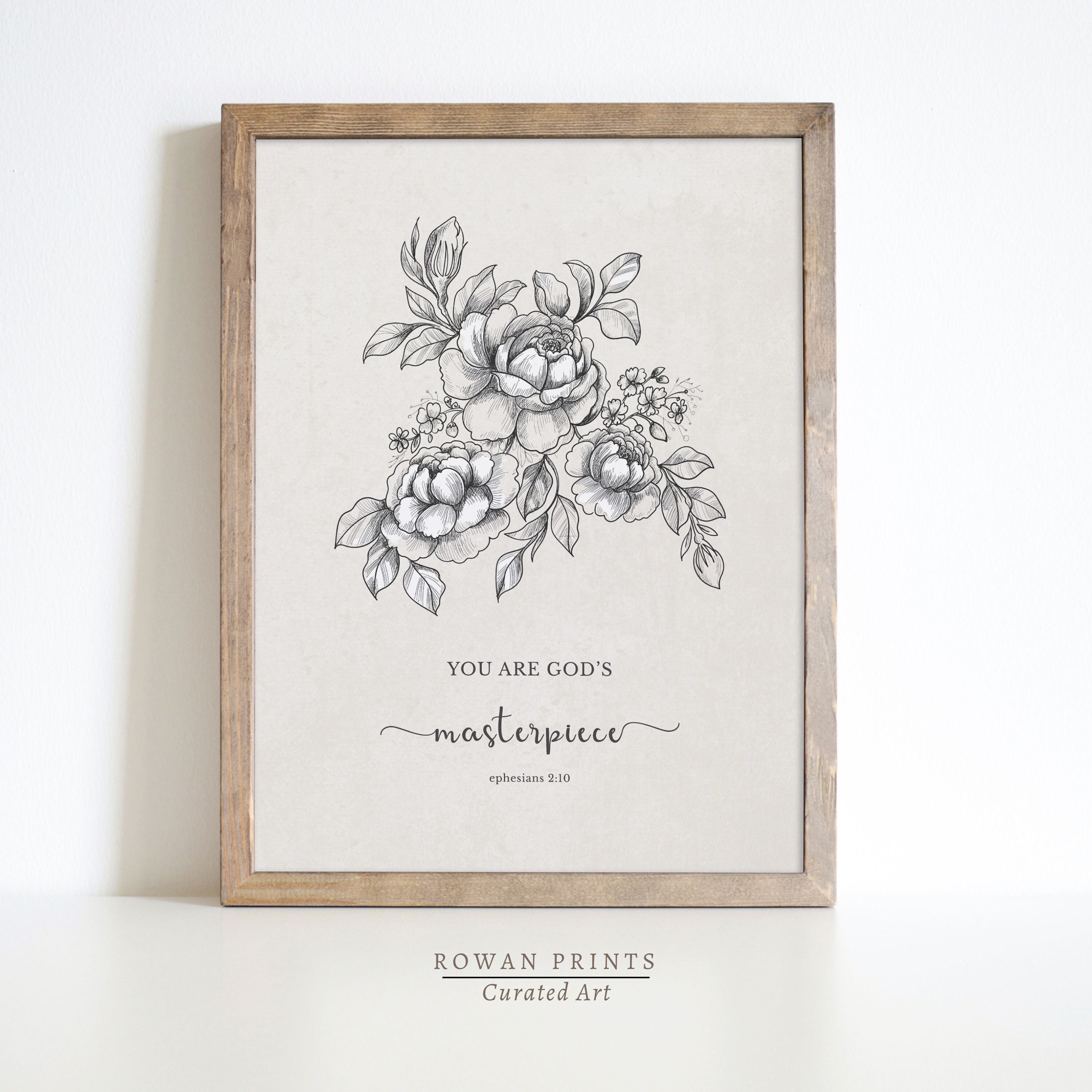 God's Masterpiece Scripture Wall Art Farmhouse Bible Verse Print ...