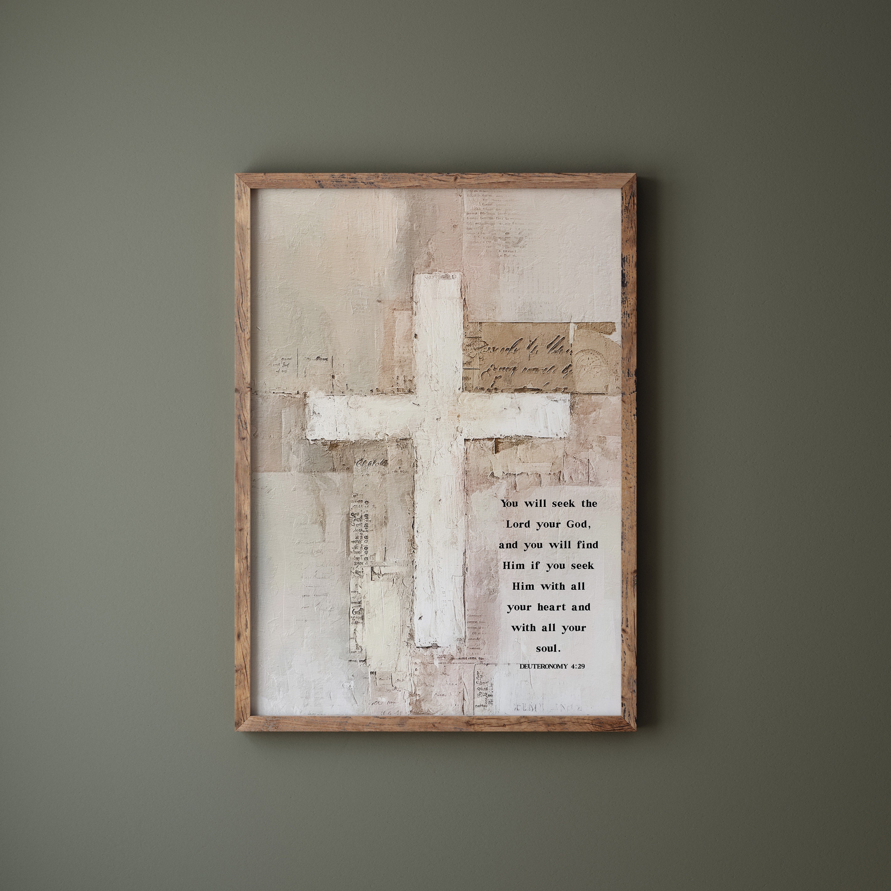 Seek the Lord Scripture Cross Painting, Bible Verse Wall Art, Scripture ...
