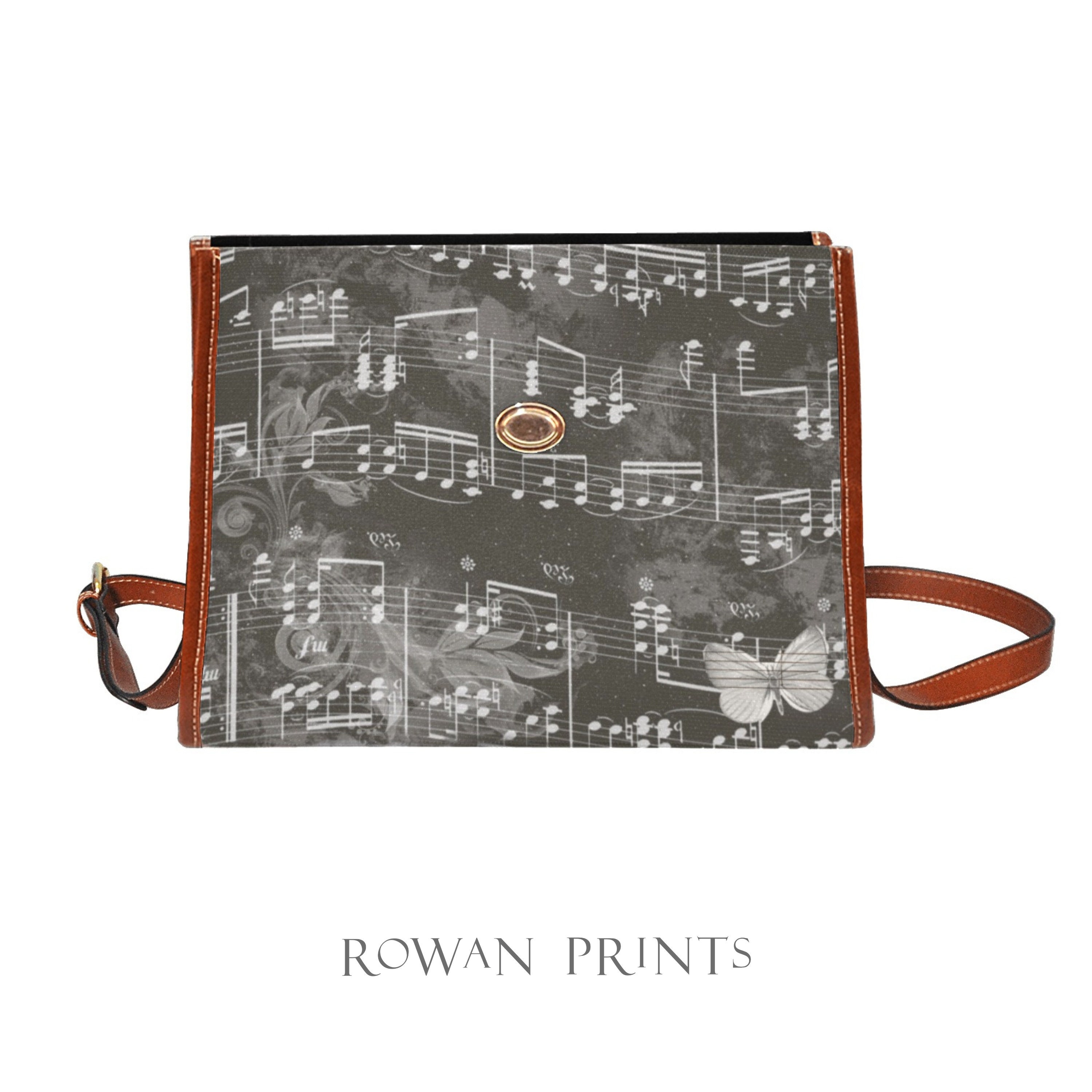 Vintage Musical Notes Retro Satchel Handbag Purse, Cottagecore Bag ...