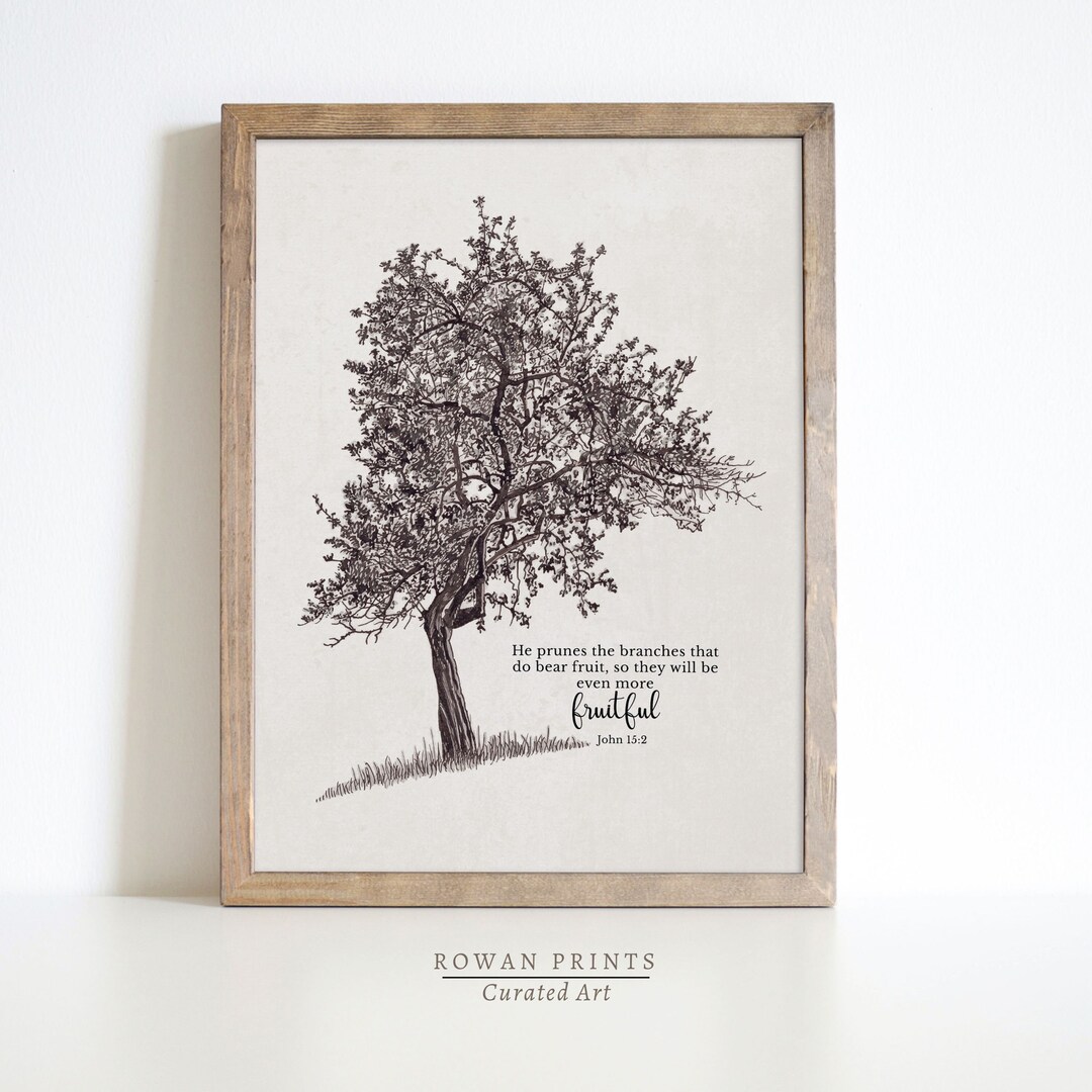 More Fruitful Scripture Wall Art | Farmhouse Bible Verse Print ...