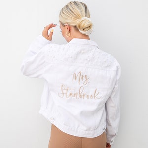 Embroidered Bride Denim Jacket, Bride Jean Jacket, Future Mrs Jacket ...