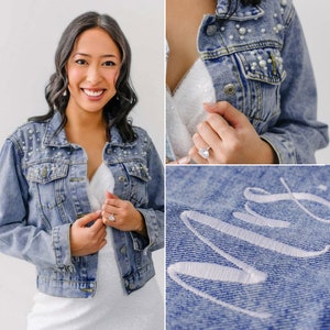 Embroidered Bride Denim Jacket Bride Jean Jacket Future Mrs - Etsy