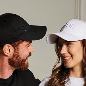 Bride & Groom Baseball Cap Duo - His and Hers Wedding Hats, Couple ...
