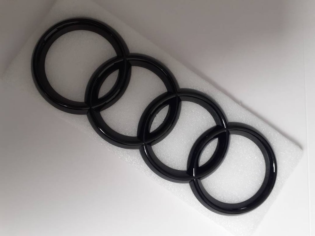 Audi Gloss Black Front Badge Emblem Logo High Quality 273mm X 94mm - Etsy
