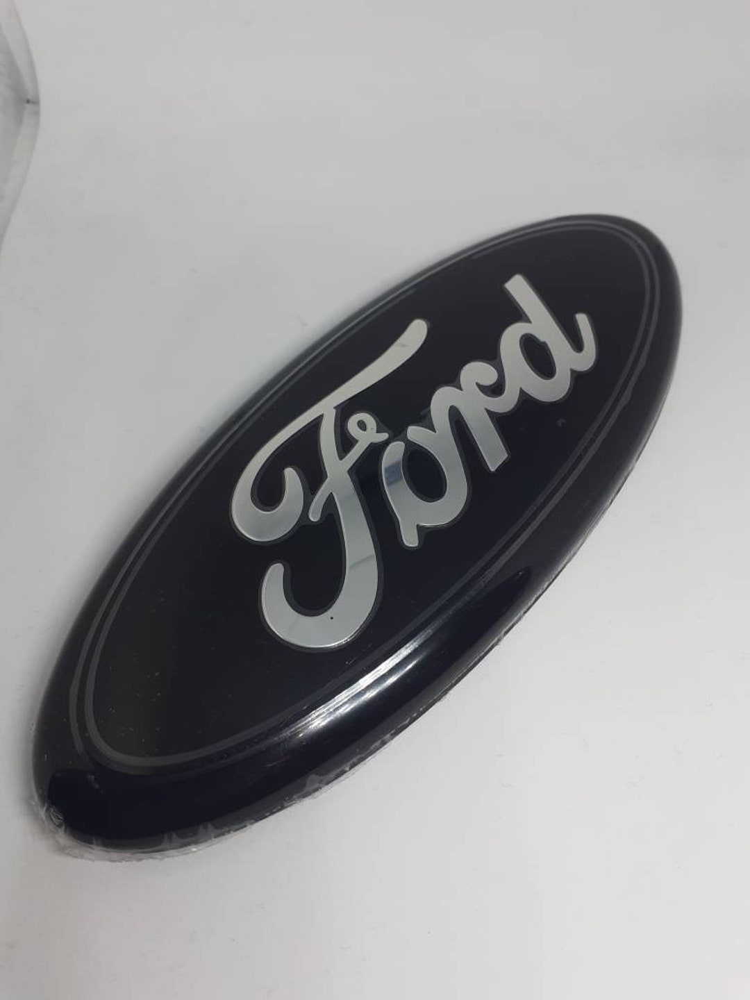 Ford 175mm X 70mm Badge Emblem Logo Black With Silver Logo High Quality ...