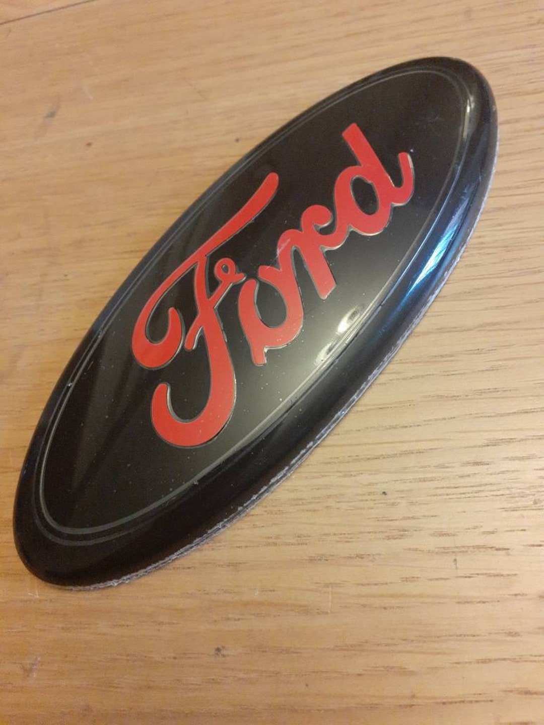 Ford 175mm X 70mm Black With Red Logo Badge Emblem Logo ** - Etsy UK