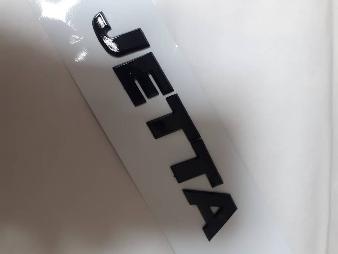VW Jetta JETTA Black Lettering Badge Emblem Logo High Quality ...
