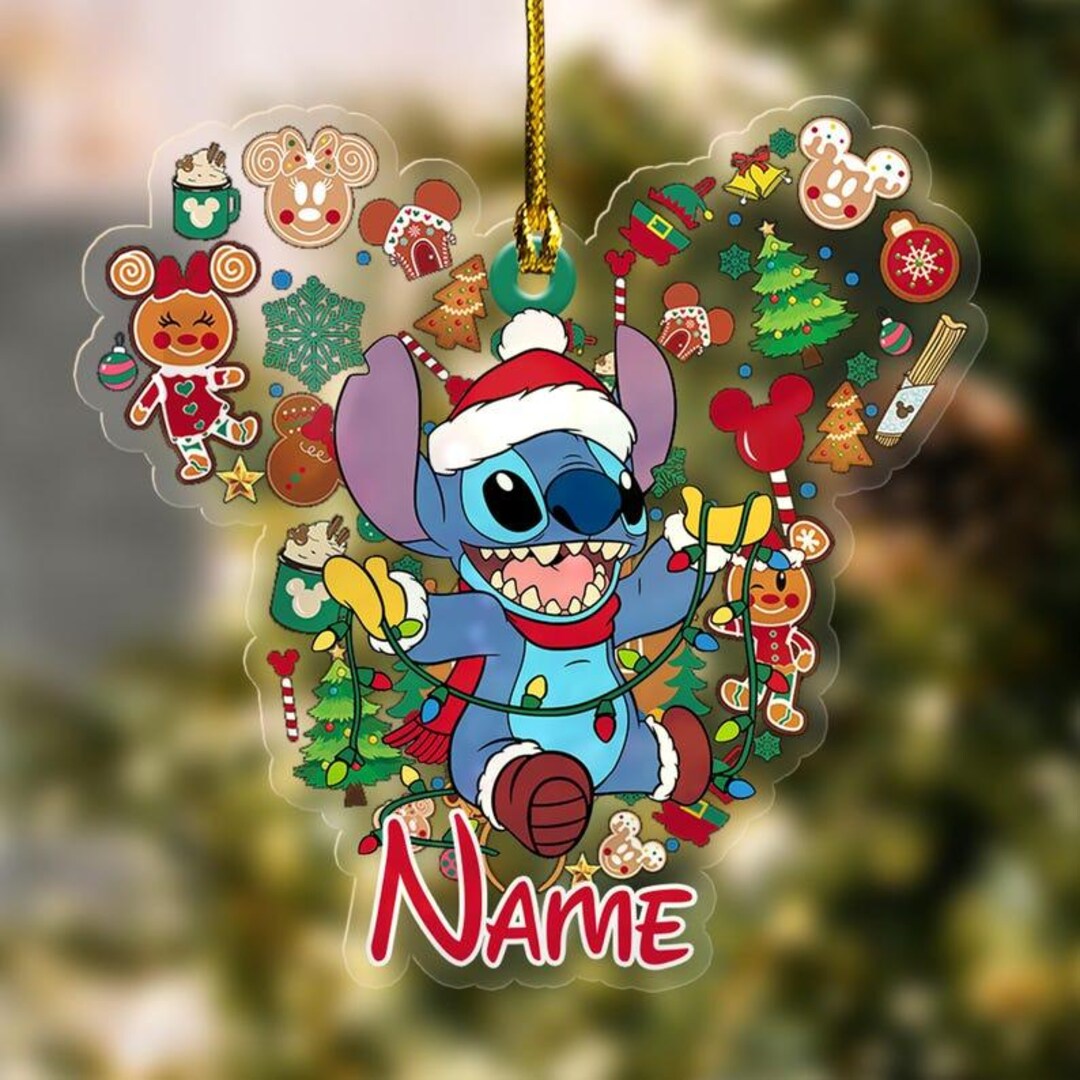 Personalized Disney Stitch Christmas Ornament,stitch Christmas Decor ...