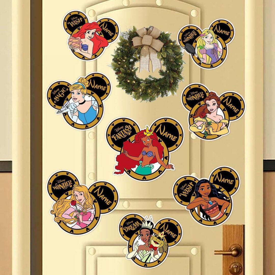 All Characters Disney Princess Cruise Magnet, Belle Cinderella Tiana ...
