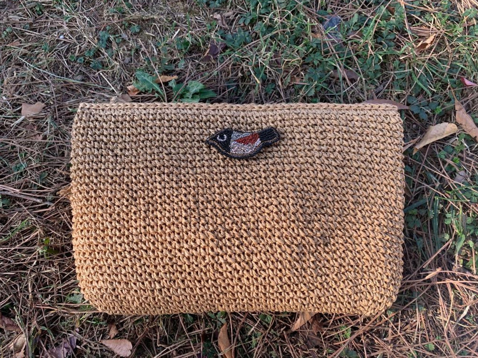 Luxury Paper Rope Clutch Tan Straw Camel Purse Handcrafted - Etsy