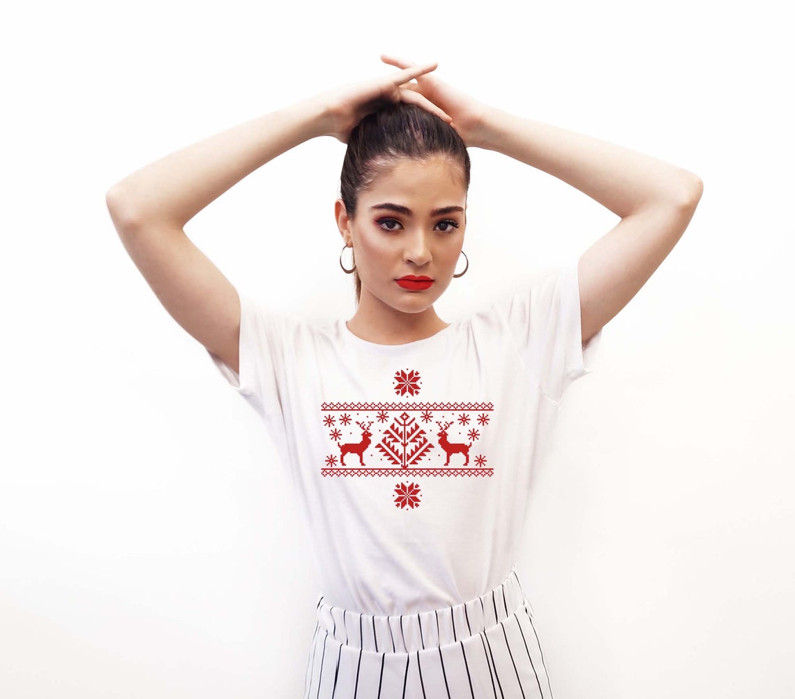 Festive Christmas Sweater SVG: Nordic Pattern to Create Cozy Holiday ...