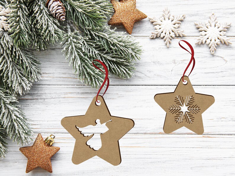 Christmas Gift Tag Svg Star Tags Ready to Cut Gift Tag Svg - Etsy