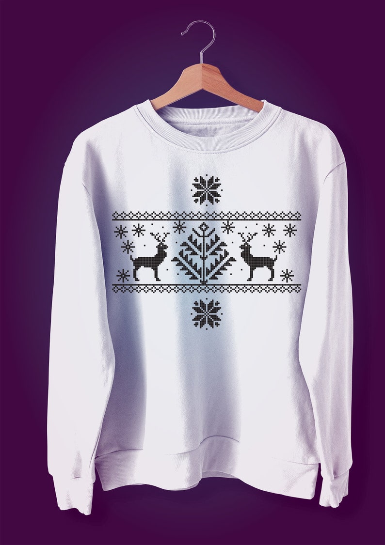 Festive Christmas Sweater SVG: Nordic Pattern to Create Cozy Holiday ...