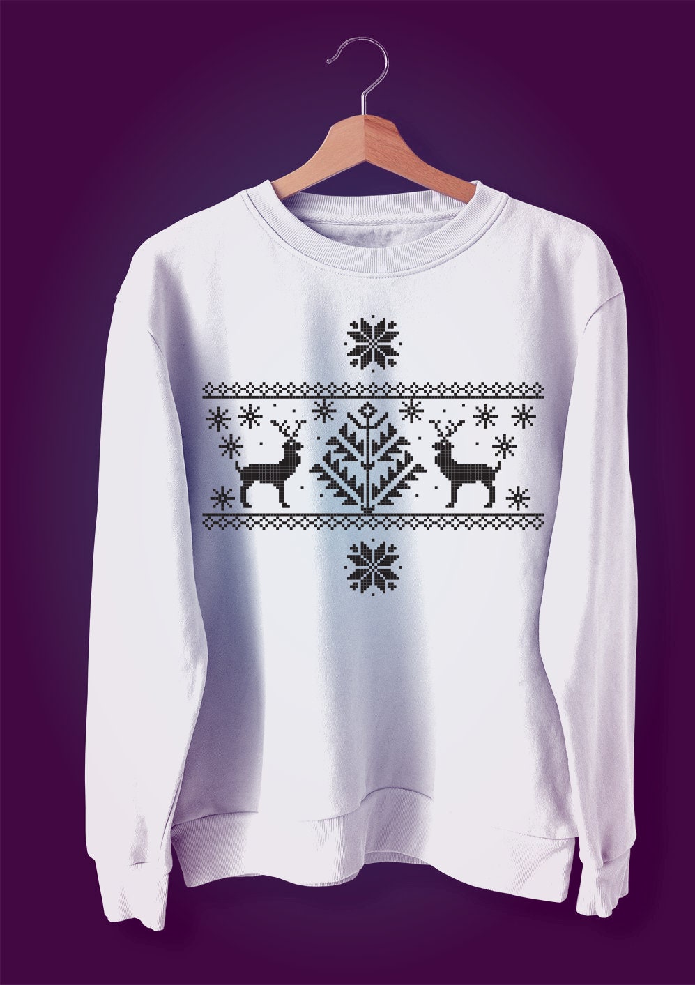 Festive Christmas Sweater SVG: Nordic Pattern to Create Cozy Holiday ...