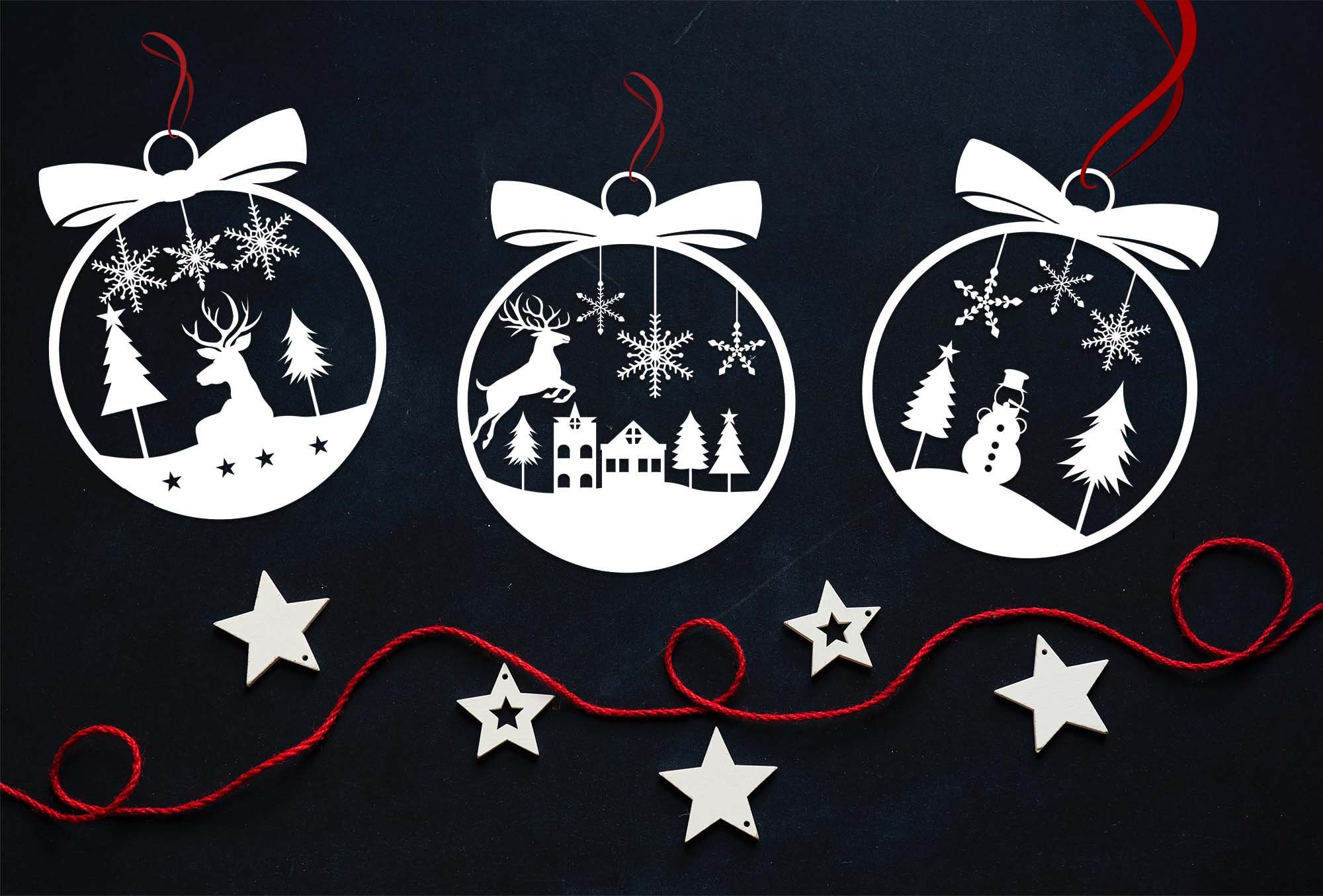 Christmas Ornaments SVG, Christmas Balls Svg, Christmas Decorations Cut ...
