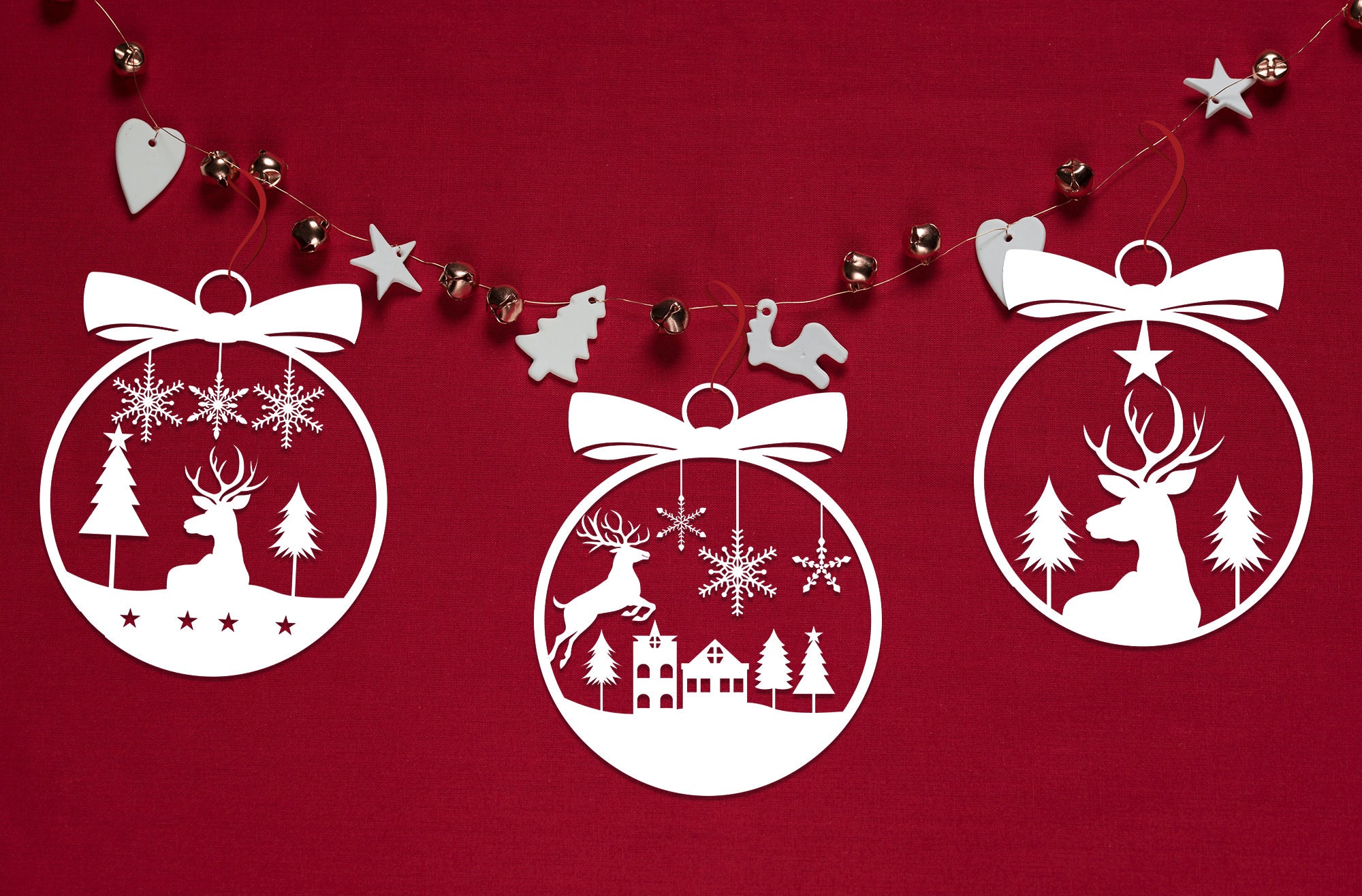 Christmas Ornaments SVG, Christmas Balls Svg, Christmas Decorations Cut ...