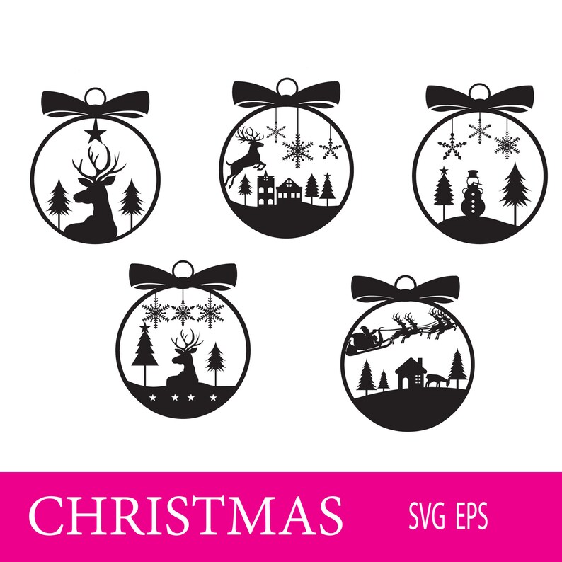 Christmas Ornaments SVG, Christmas Balls Svg, Christmas Decorations Cut ...