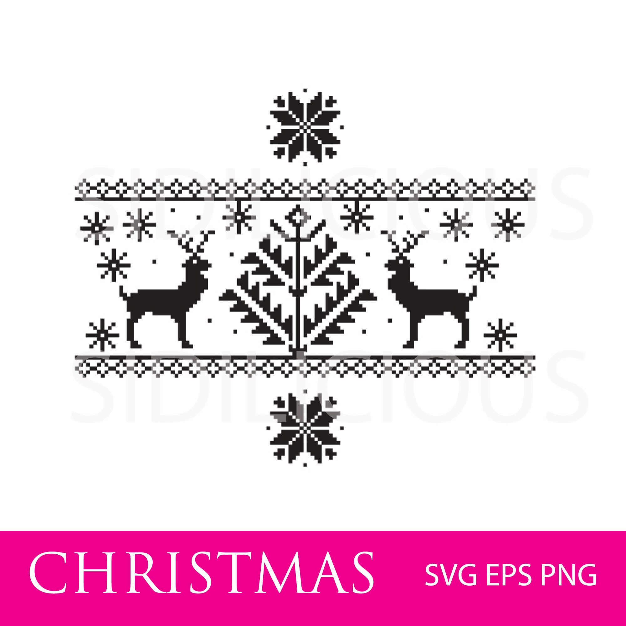 Festive Christmas Sweater SVG: Nordic Pattern to Create Cozy Holiday ...