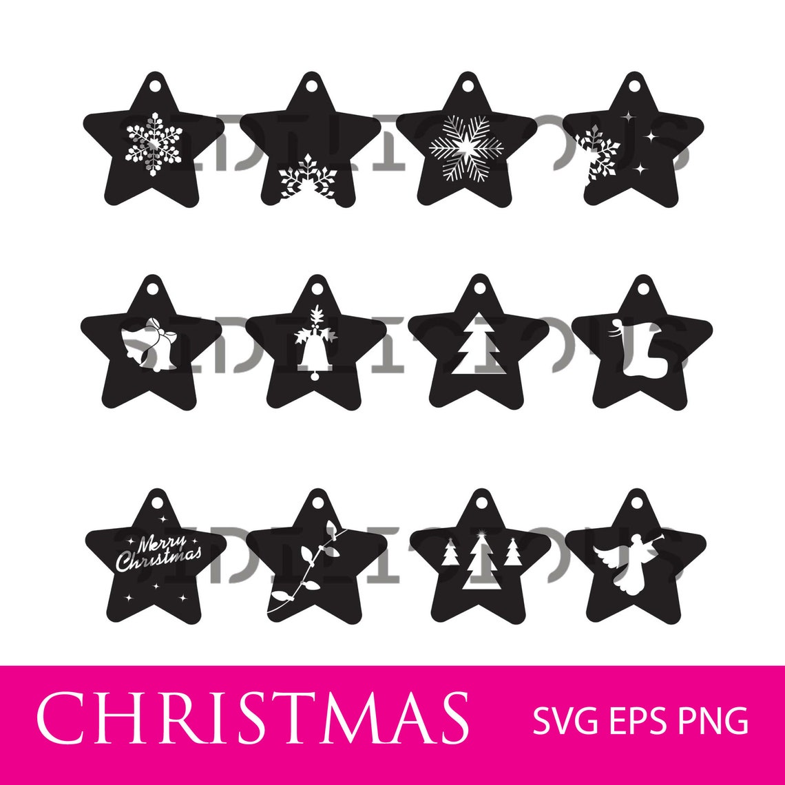 Christmas Gift Tag Svg Star Tags Ready to Cut Gift Tag Svg - Etsy