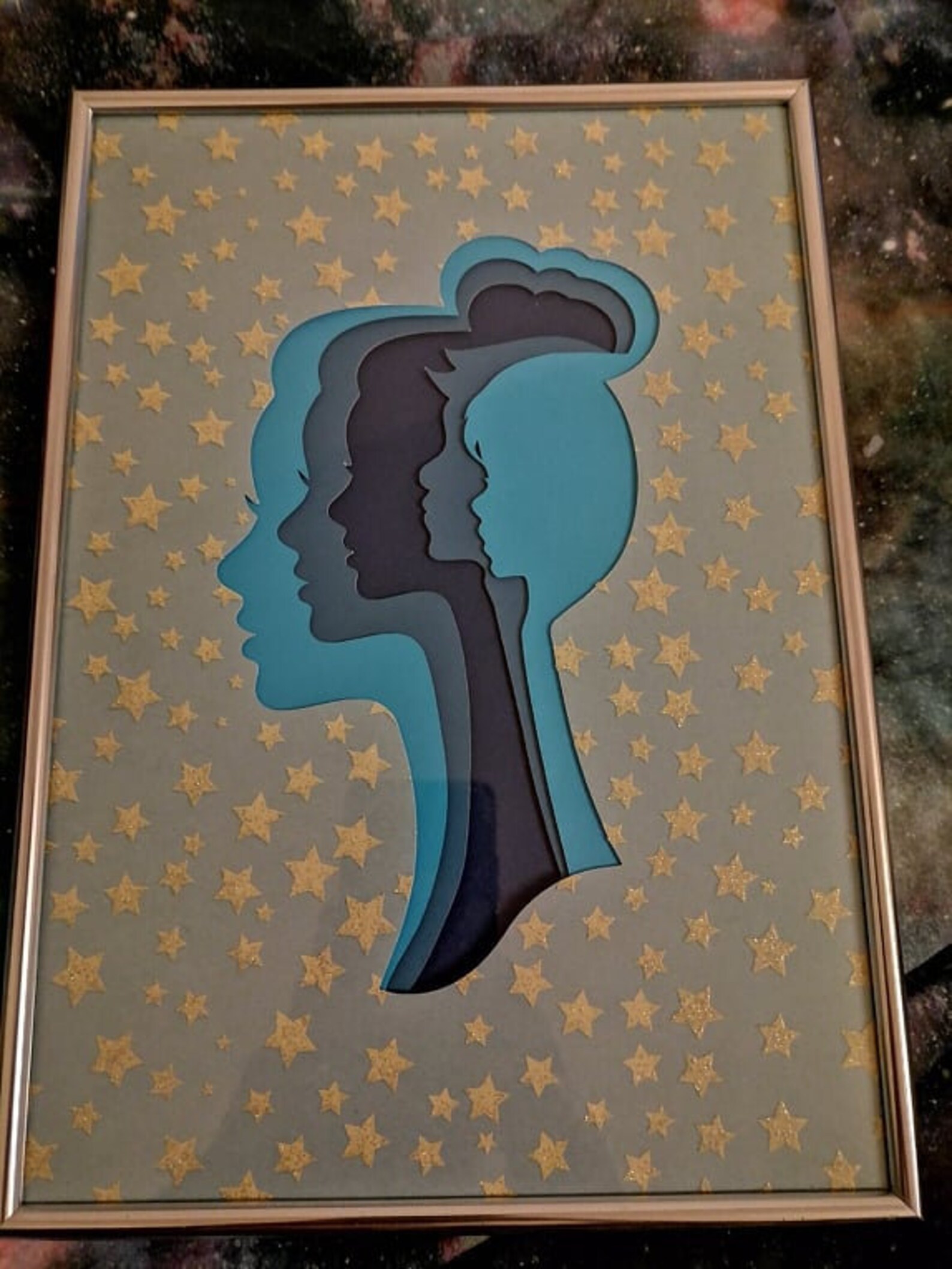 3D Painting 3D Paper Cut Shadow Box Template Paper SVG - Etsy