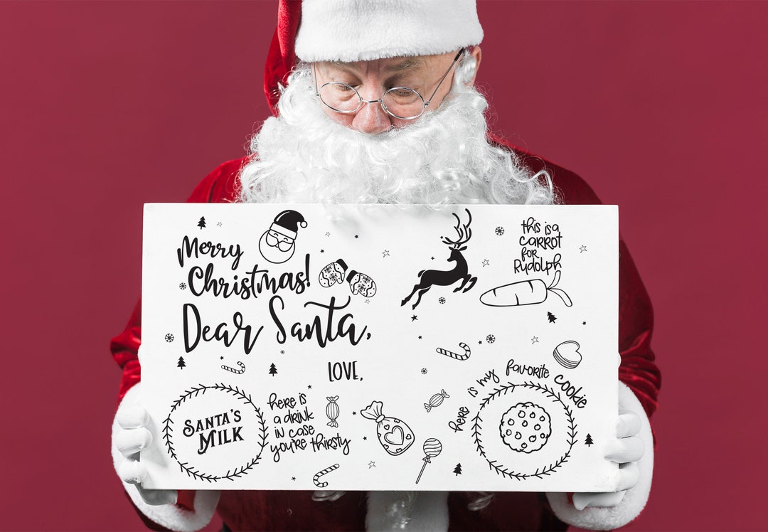 Dear Santa Christmas Tray SVG. Christmas Tray File for Cricut - Etsy
