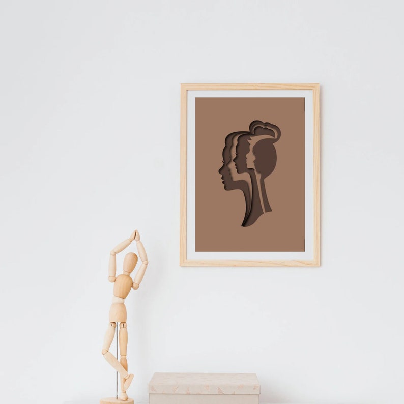 3D Painting 3D Paper Cut Shadow Box Template Paper SVG - Etsy