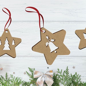 Christmas Gift Tag Svg Star Tags Ready to Cut Gift Tag Svg - Etsy